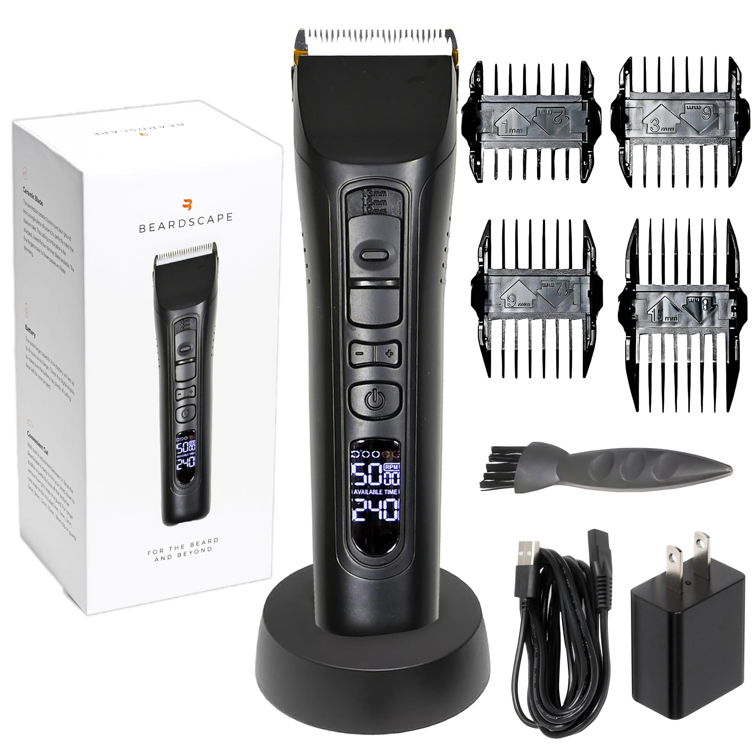 Brio Beardscape V1 Beard Trimmer for Men Professional with Low Friction ...