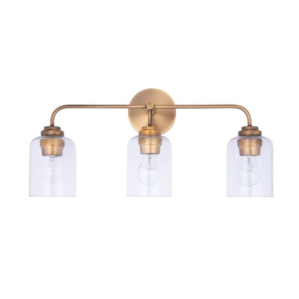 Brio Lighting Kiara 2-Light Dimmable Bathroom Vanity Light Brass ...