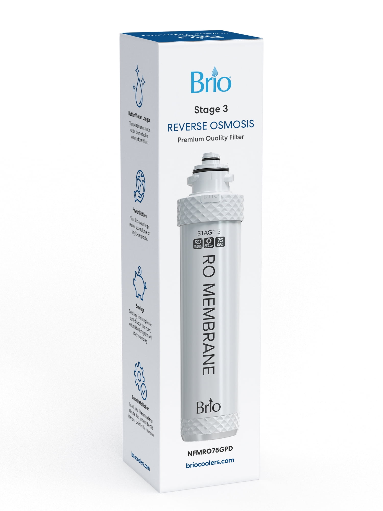 Brio Stage-3 RO Membrane Reverse Osmosis Replacement Water Cooler ...