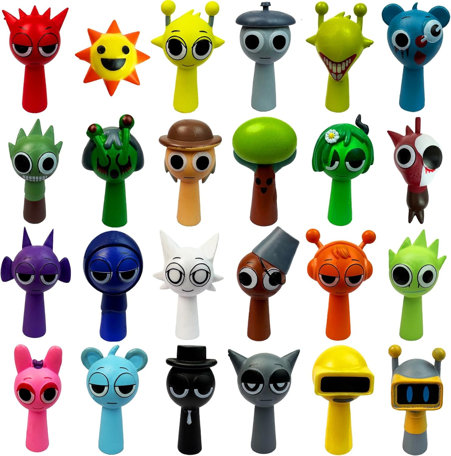 BrioBunch 24 Pcs Sprunki Action Figures, Sprunki Cake Toppers, Sprunki ...