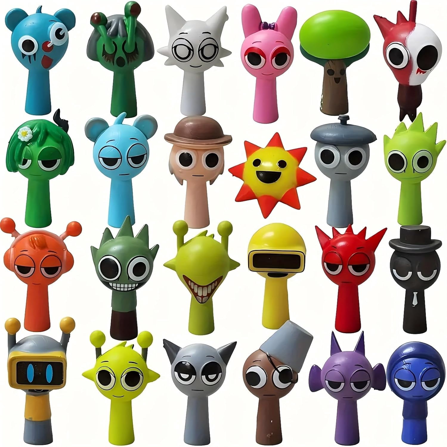 BrioBunch 24 Pcs Sprunki Action Figures, Sprunki Cake Toppers, Sprunki ...
