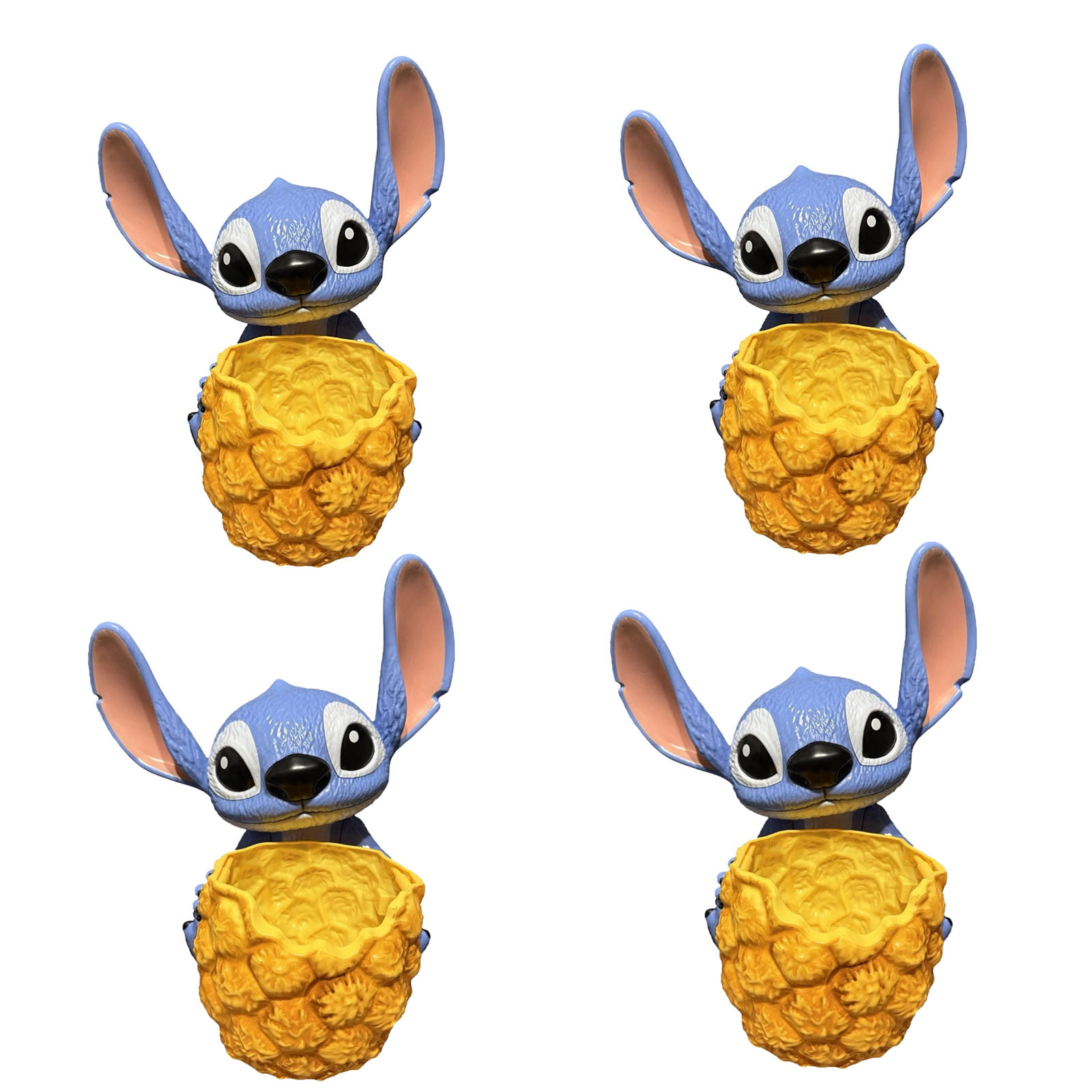 BrioBunch 4PC Stitch Pineapple 3D Popcorn Bucket, Limited Reusable ...