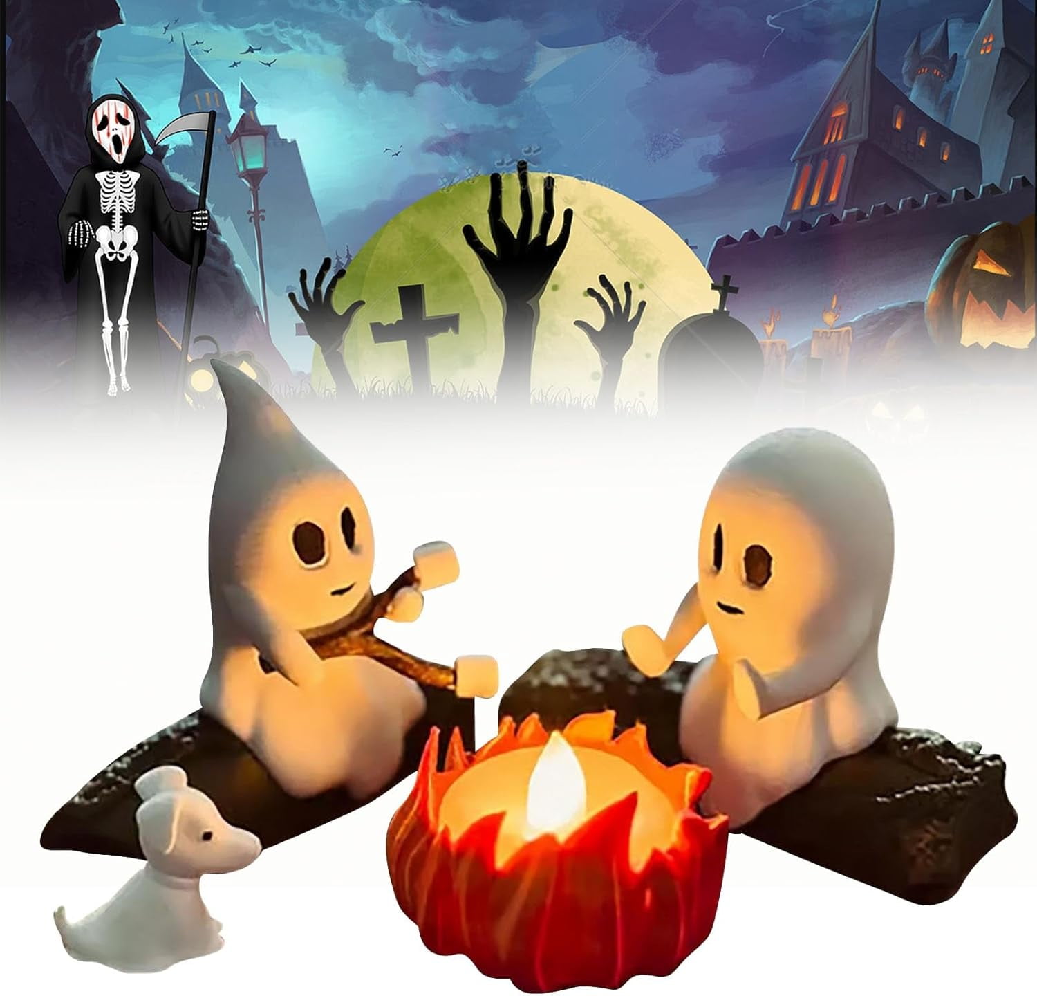 BrioBunch Ghost Campfire Gathering,2025 Ghost Campfire Flickering ...