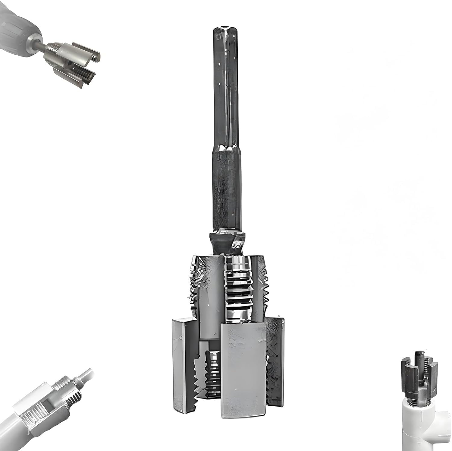 BrioBunch Integrated Internal & External Pipe Threading Tool,1/2'' and ...