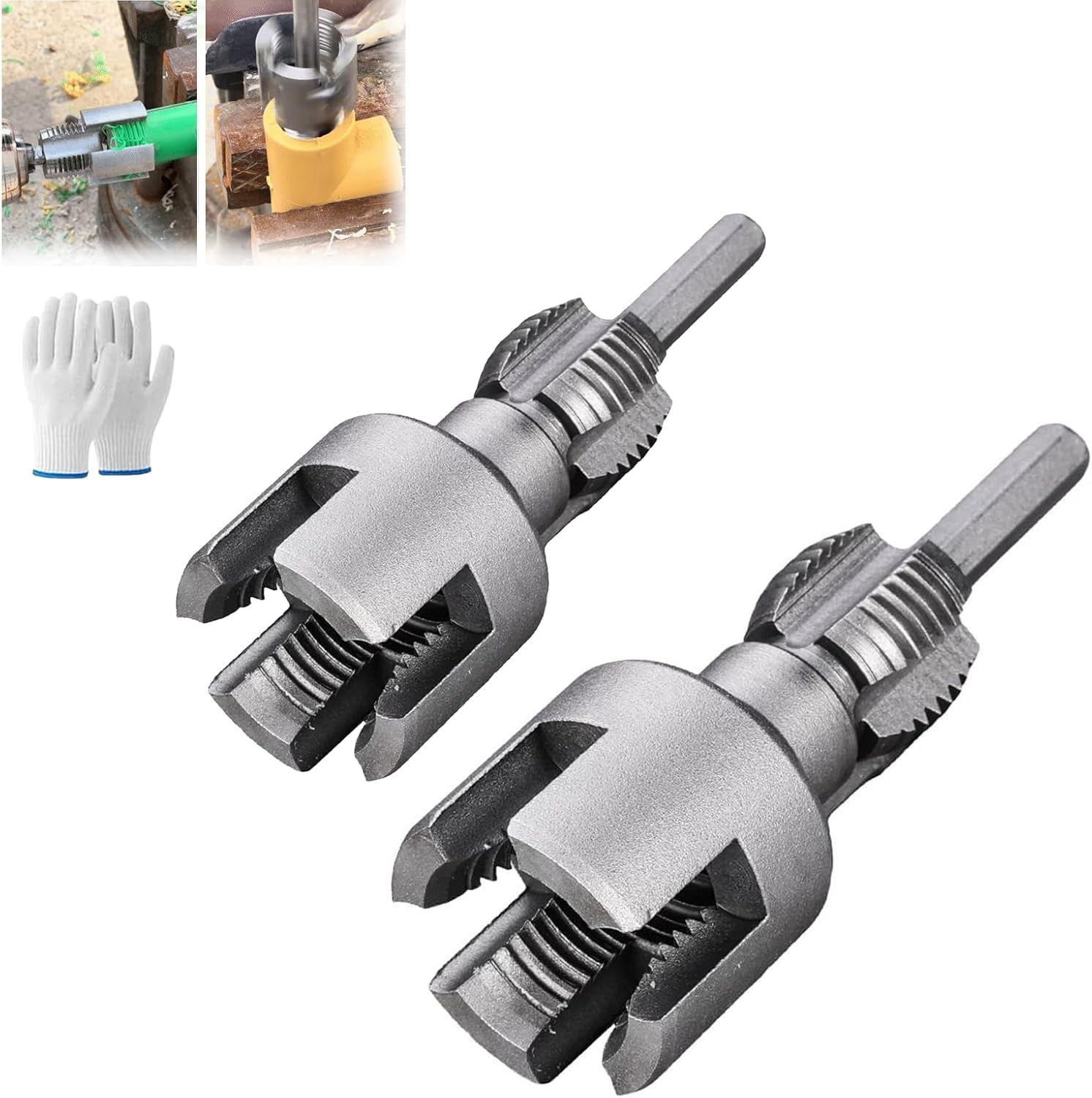 BrioBunch Integrated Internal & External Pipe Threading Tool, Electric ...