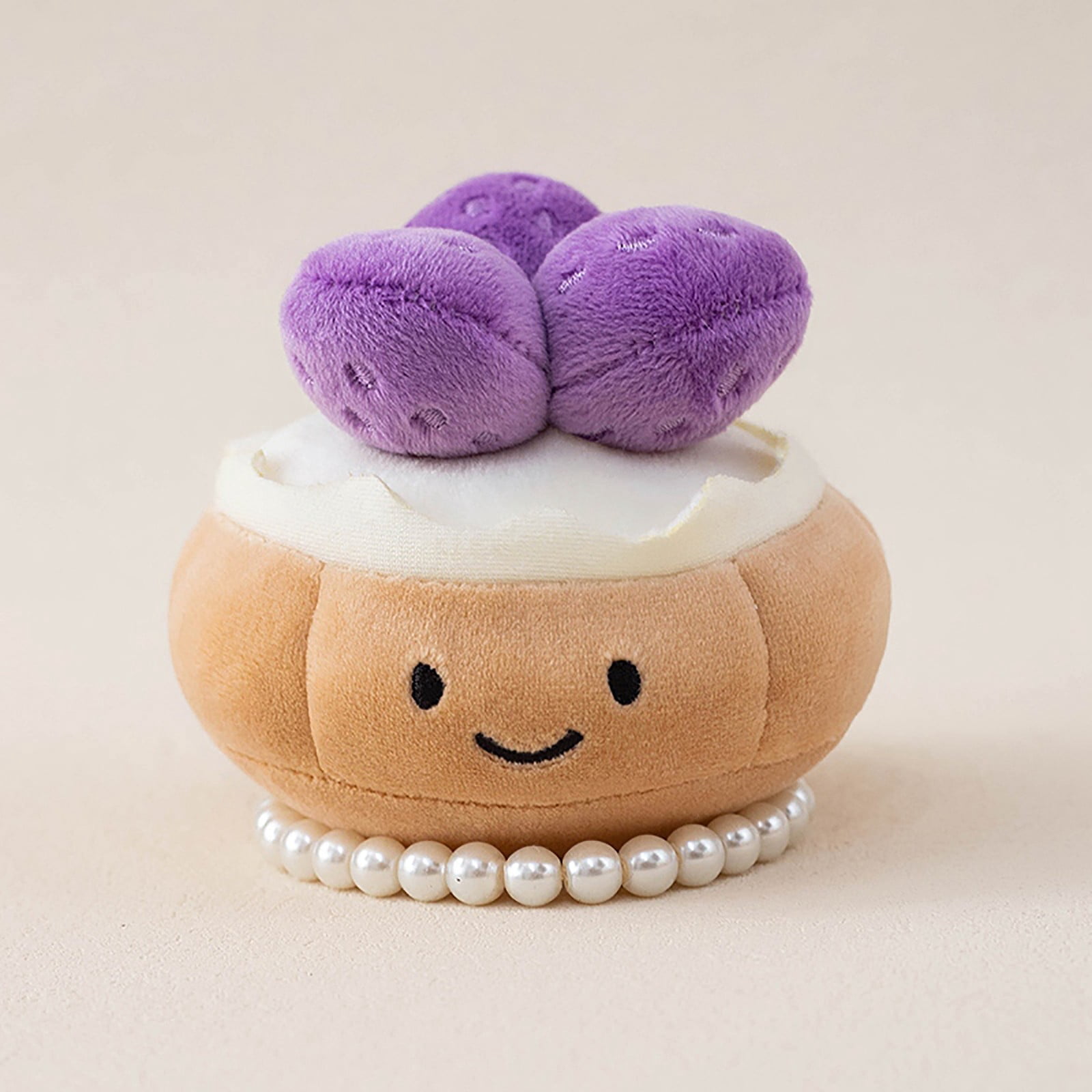 BrioBunch 3.1" Delicious Strawberry Egg Tarts Plush Toys, Delicious ...