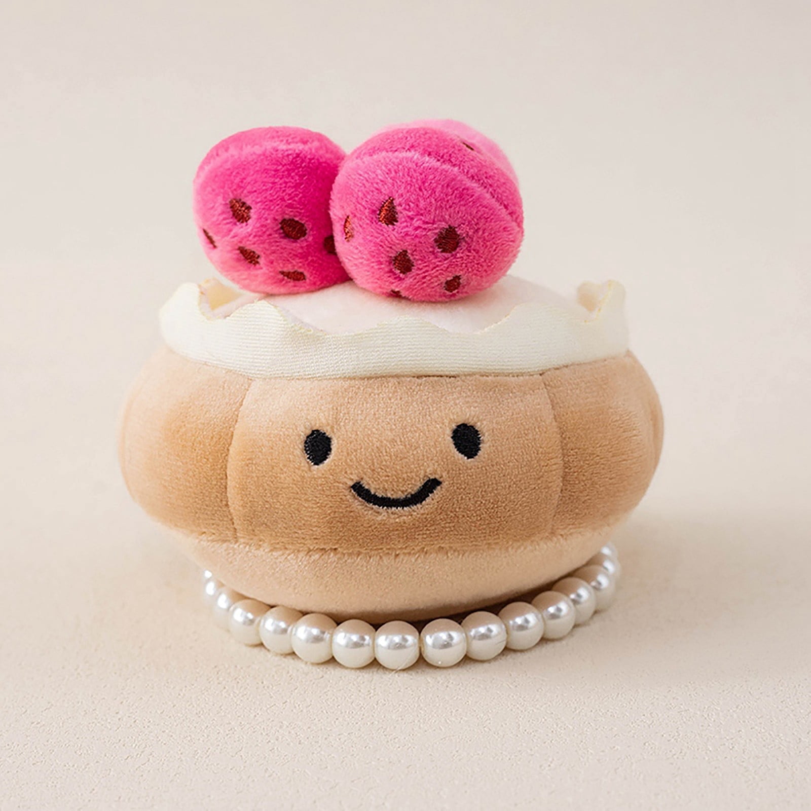 BrioBunch 3.1" Delicious Strawberry Egg Tarts Plush Toys, Delicious ...