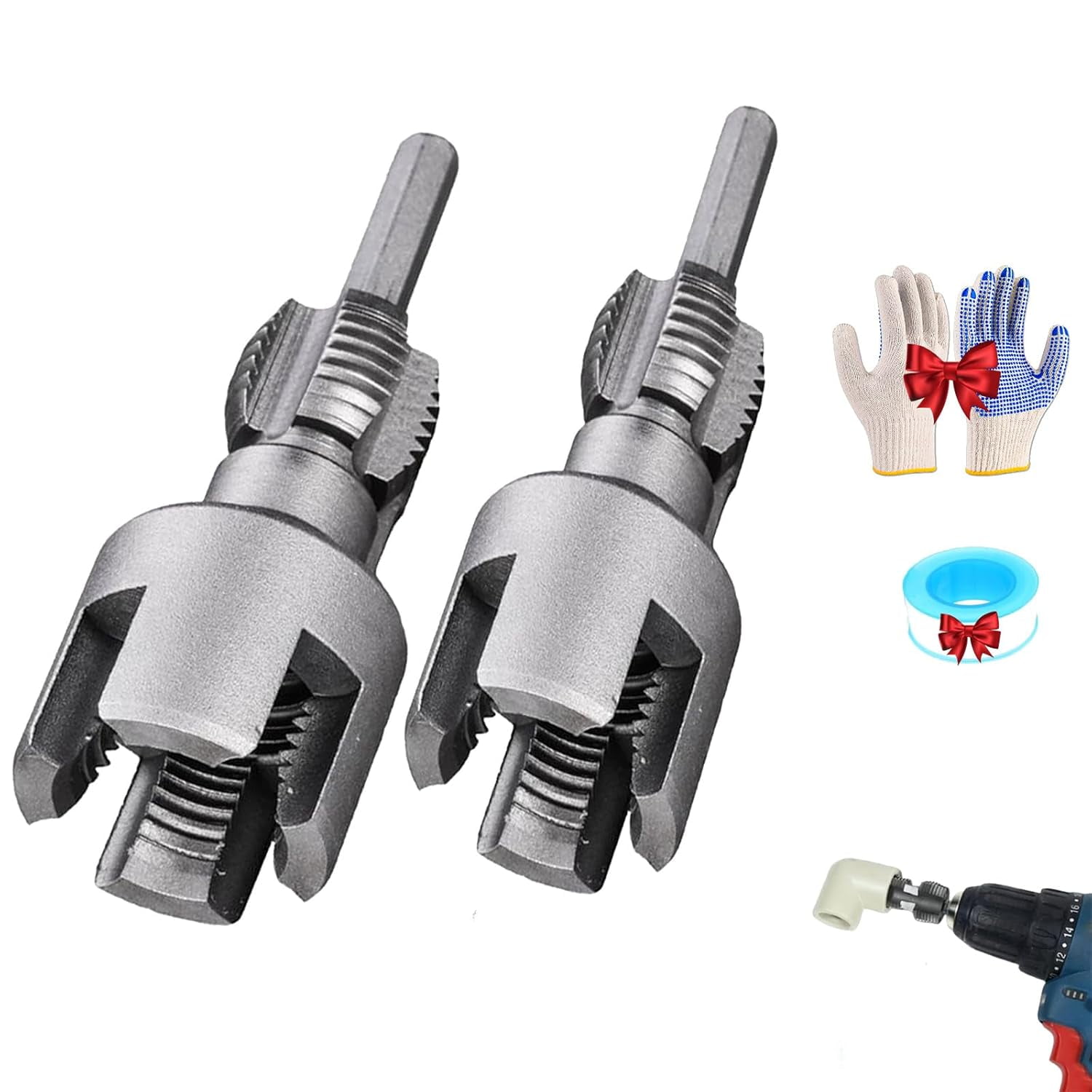 BrioBunch Pipe Thread Cutting Tool, Integrated Internal & External Pipe ...