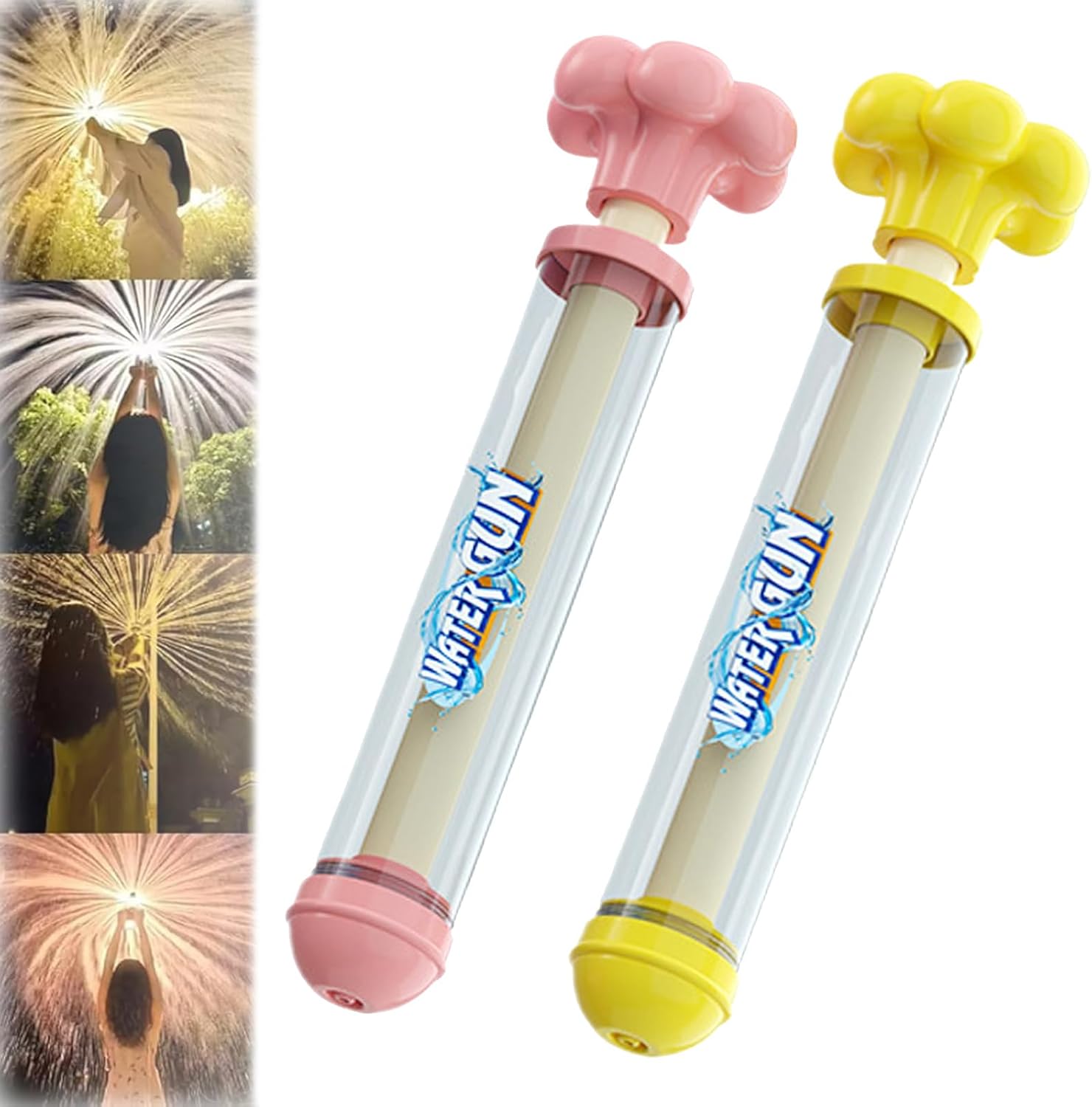 Water Gun Firework Water Spray Toys - 4 Pack High Pressure Pull-Out ...