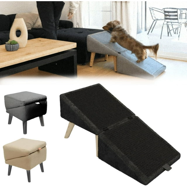 BrioBunch Split Ottoman Dog Ramp, All in One Dogs Ramp and Ottoman ...