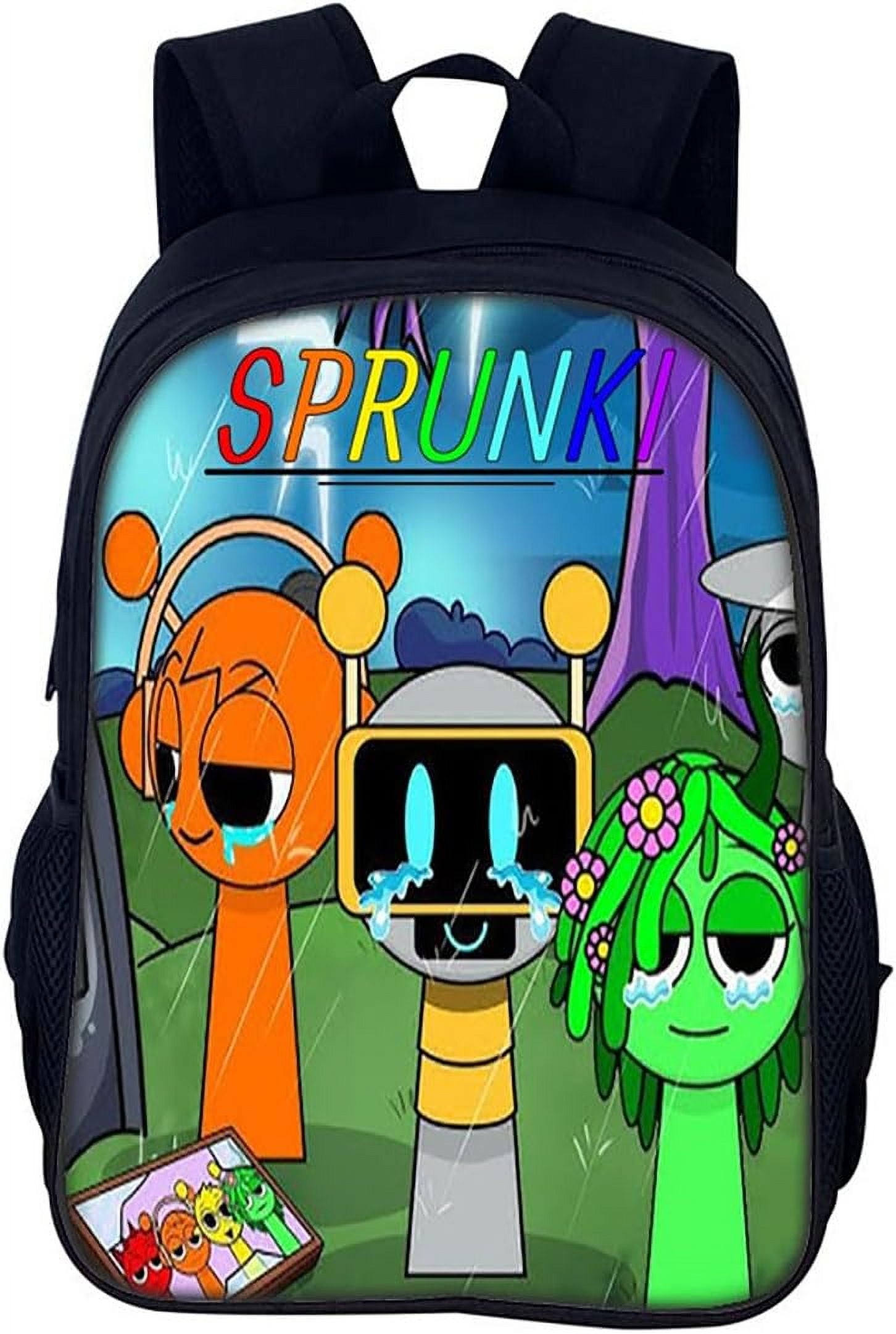 BrioBunch Sprunki Backpack Large Capacity Sprunki Game Cartoon Backpack ...