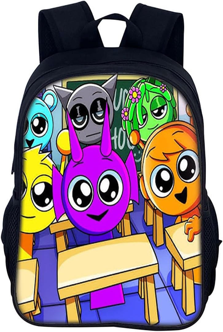 BrioBunch Sprunki Backpack Large Capacity Sprunki Game Cartoon Backpack ...