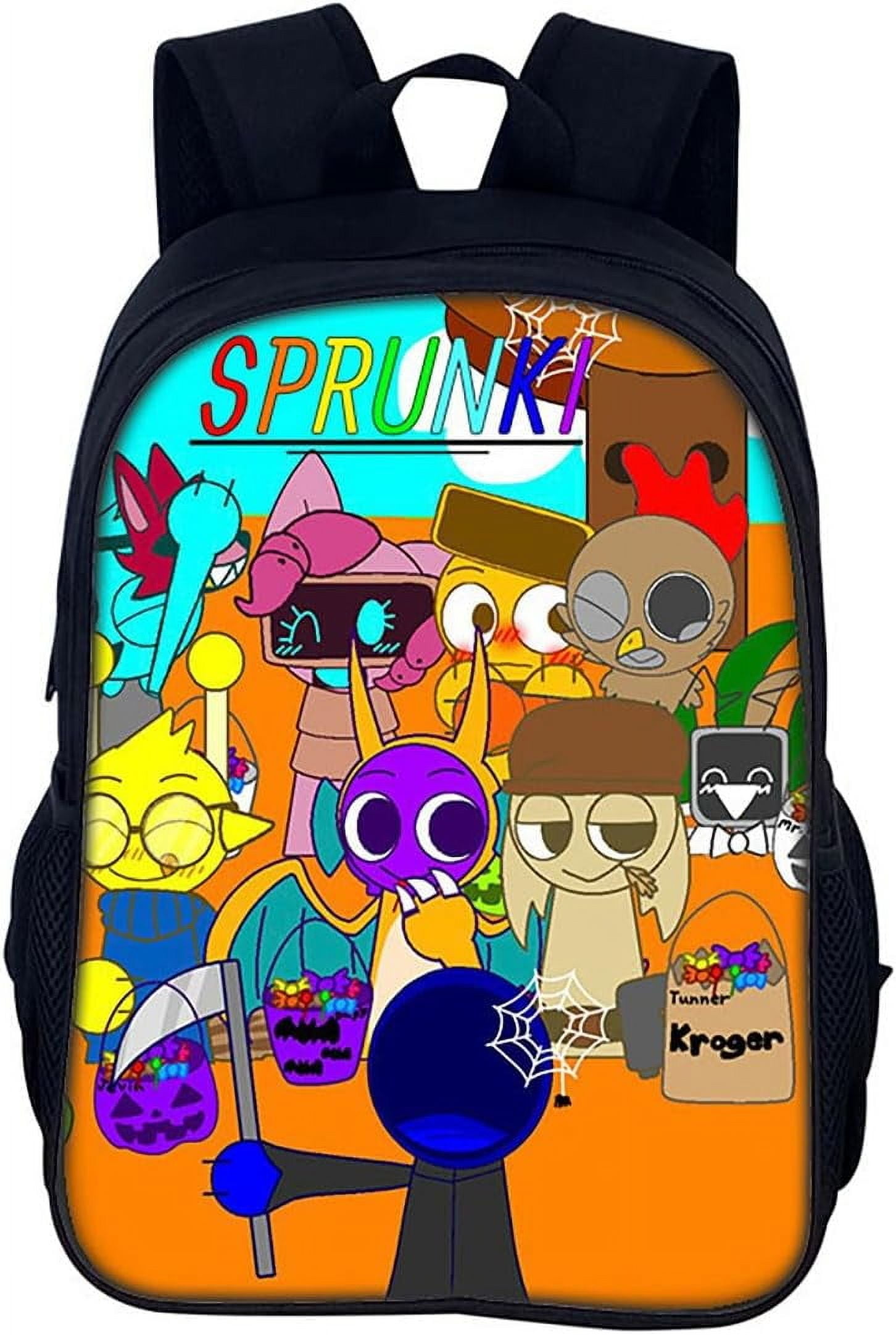 BrioBunch Sprunki Backpack Large Capacity Sprunki Game Cartoon Backpack ...