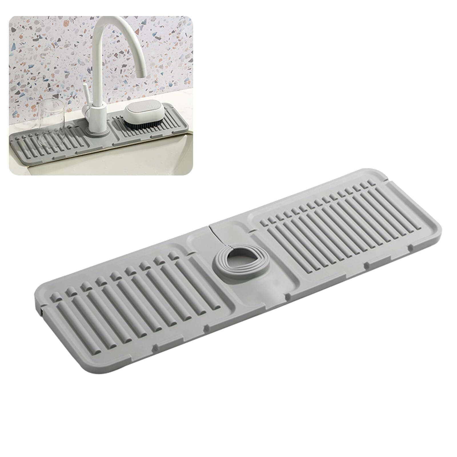 BrioTek Faucet Mat for Kitchen Sink - 2025 Upgraded Premium Silicone ...