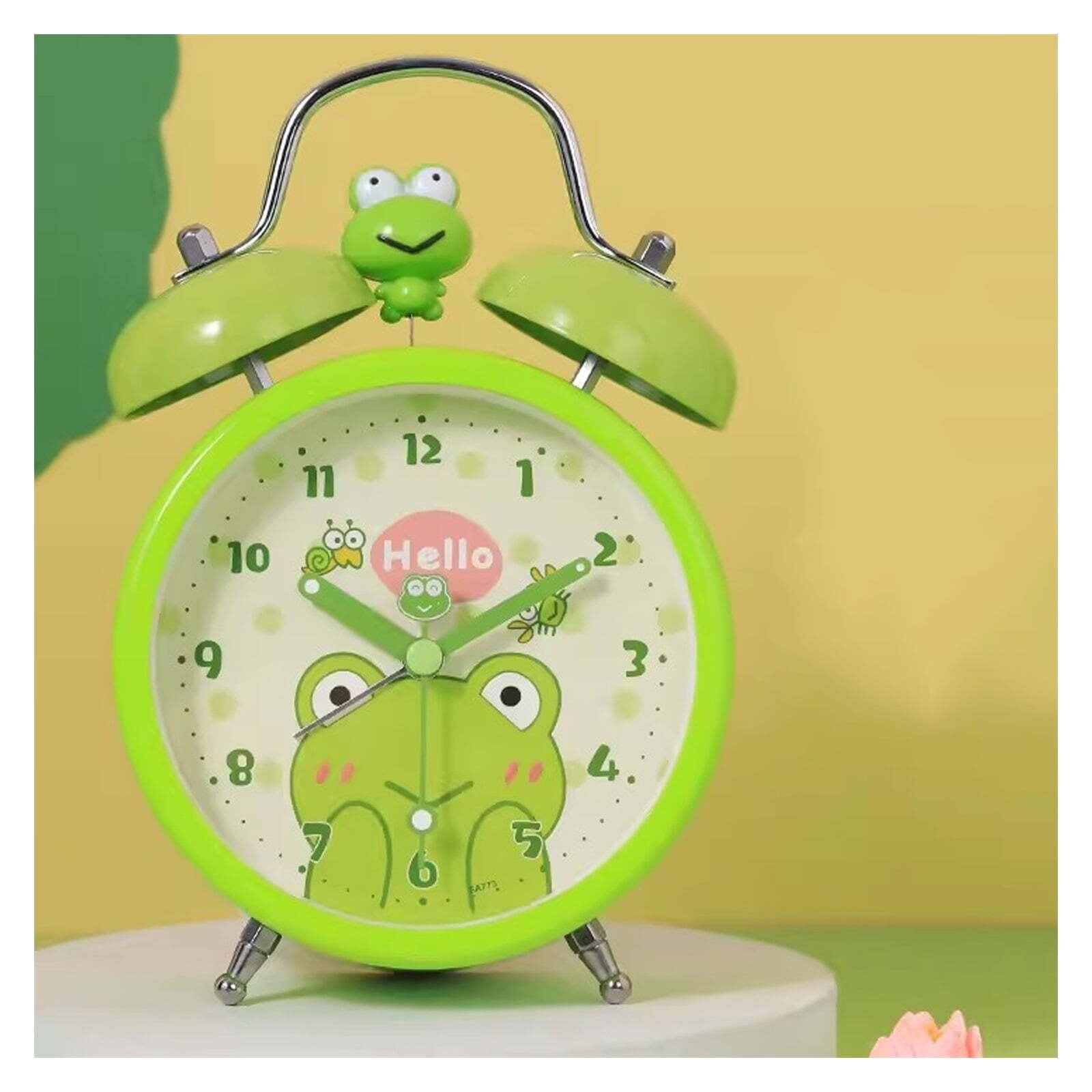 BrioTek Frog Alarm Clock for Kids, Green Twin Bell Alarm Clock for ...