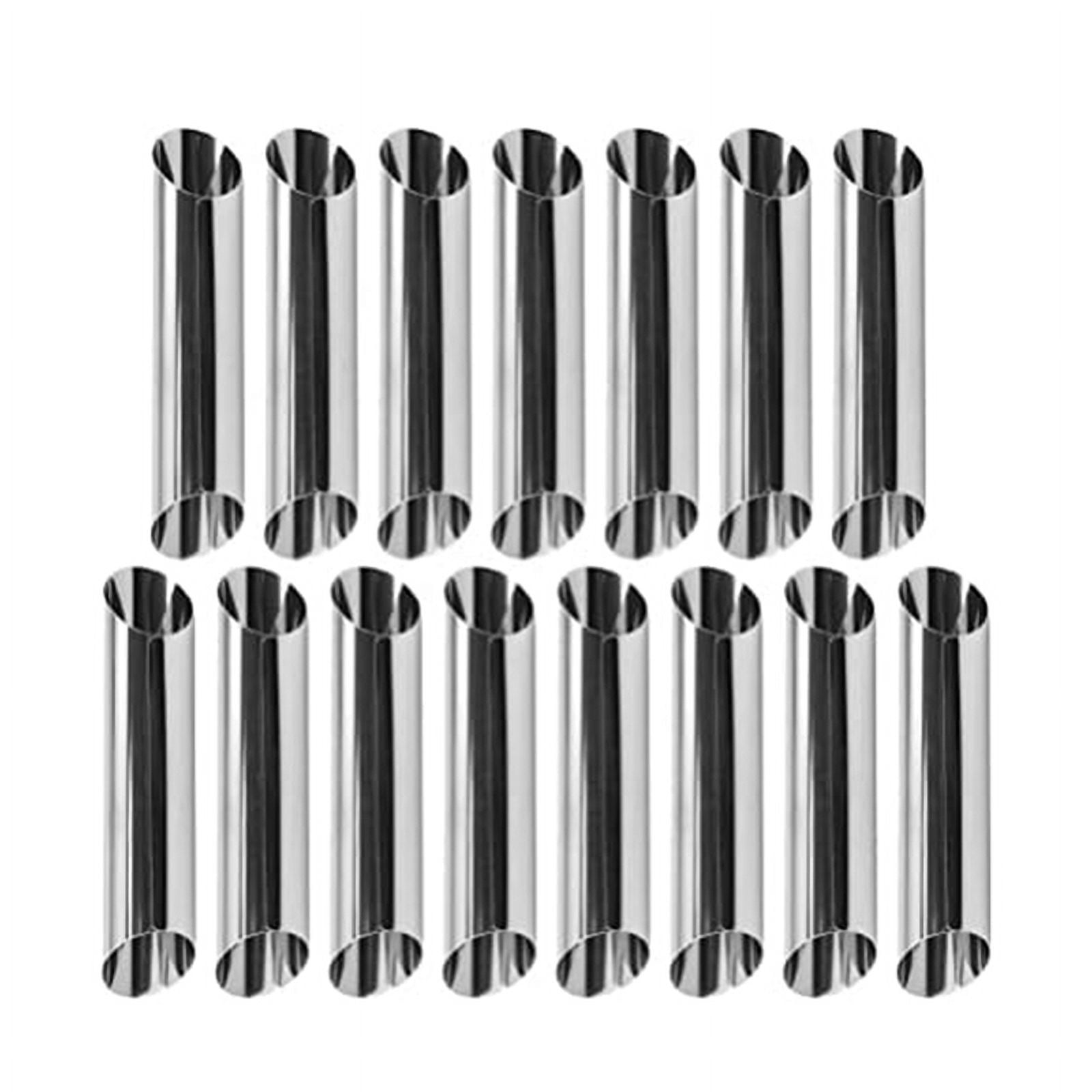 Brioche Bread Loaf Cannoli Tubes Stainless Steel Forms 15Pcs Non-Stick ...