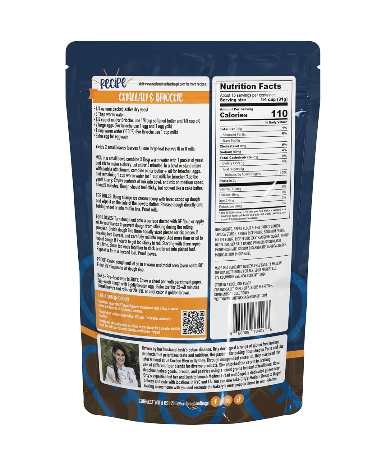 Brioche Challah Mix | Certified Gluten | Nut | non-GMO | Corn and Soy ...