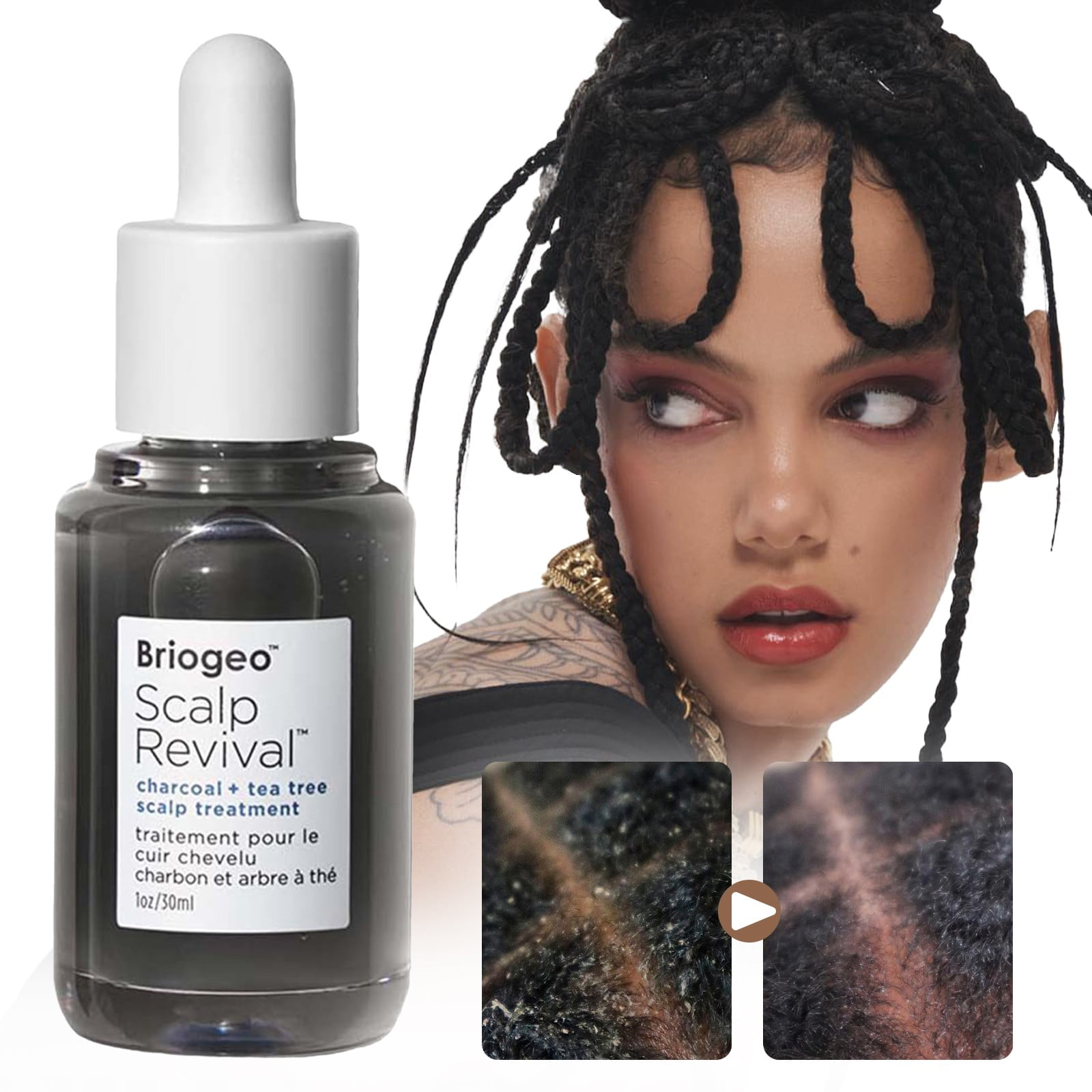 Briogeo Charcoal Tea Tree Scalp Nursing - Scalp + Scalp Deep Cleansing ...