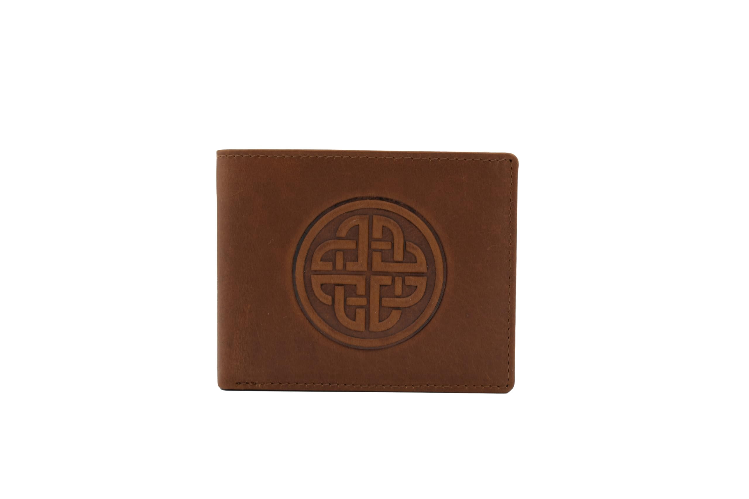 Briomhar Irish Bi-Fold Leather Wallet for Men - Irish Celtic Knot ...
