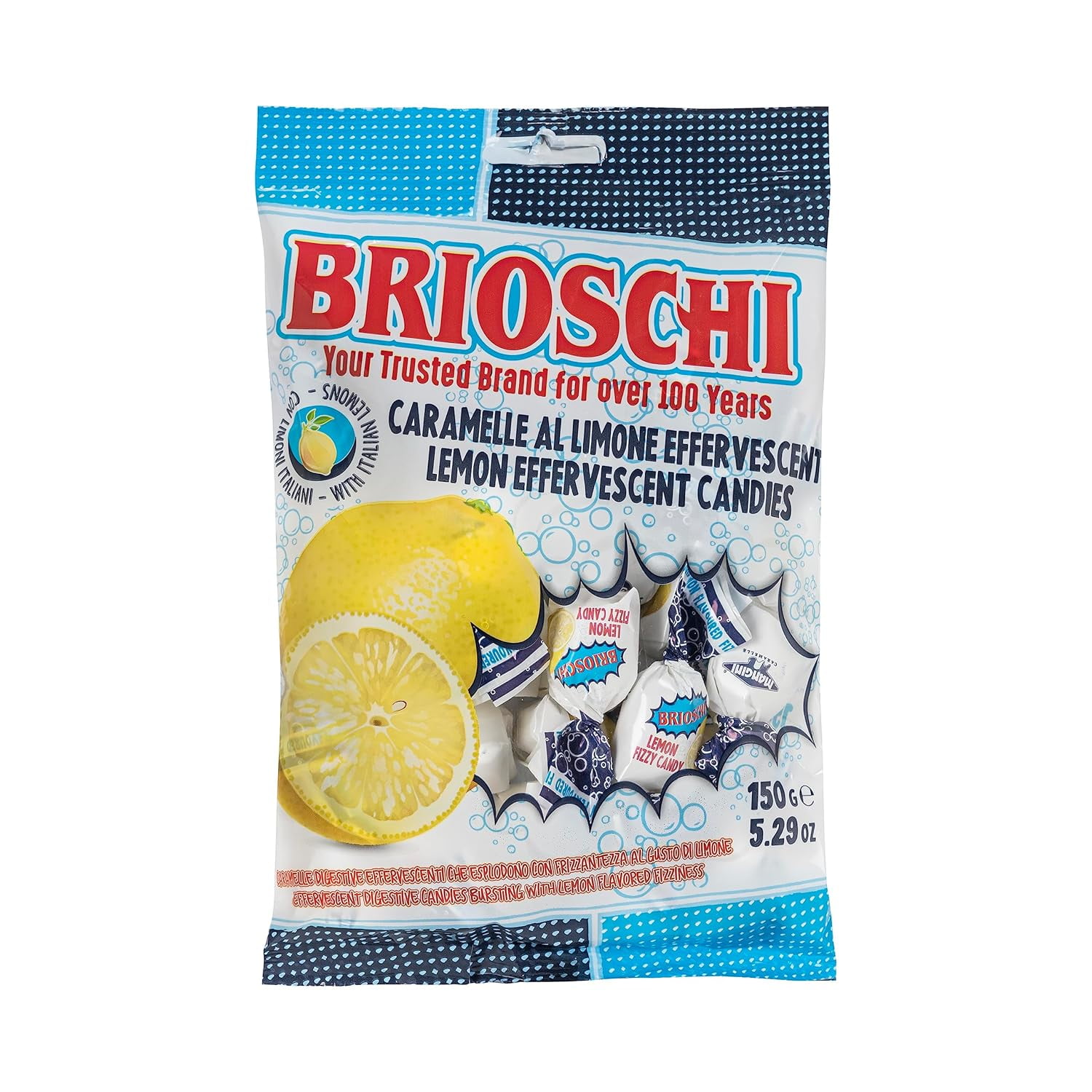 Brioschi Lemon Flavored Effervescent Candies 5.29 oz - Italian ...