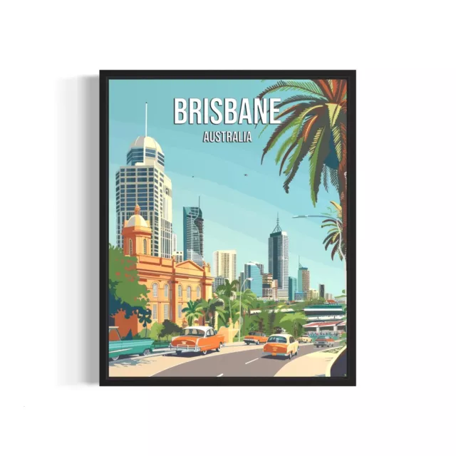 Brisbane Australia Poster Art Print Wall Art Painting Artwork Decor ...