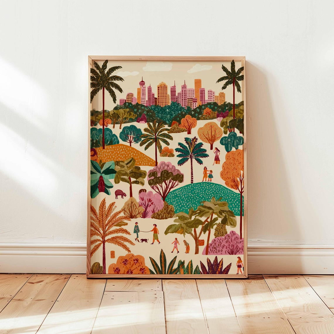 Brisbane Australia Poster New Farm Park Botanical Travel Wall Decor ...