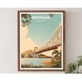 Brisbane Australia Retro Travel Mid Century Modern Vintage Cityscape ...
