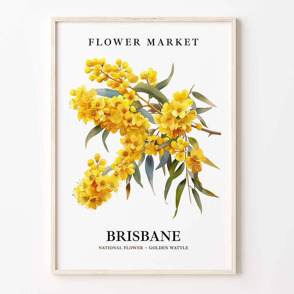 Brisbane Flower Market Art Print Brisbane Australia Wall Art Flower ...