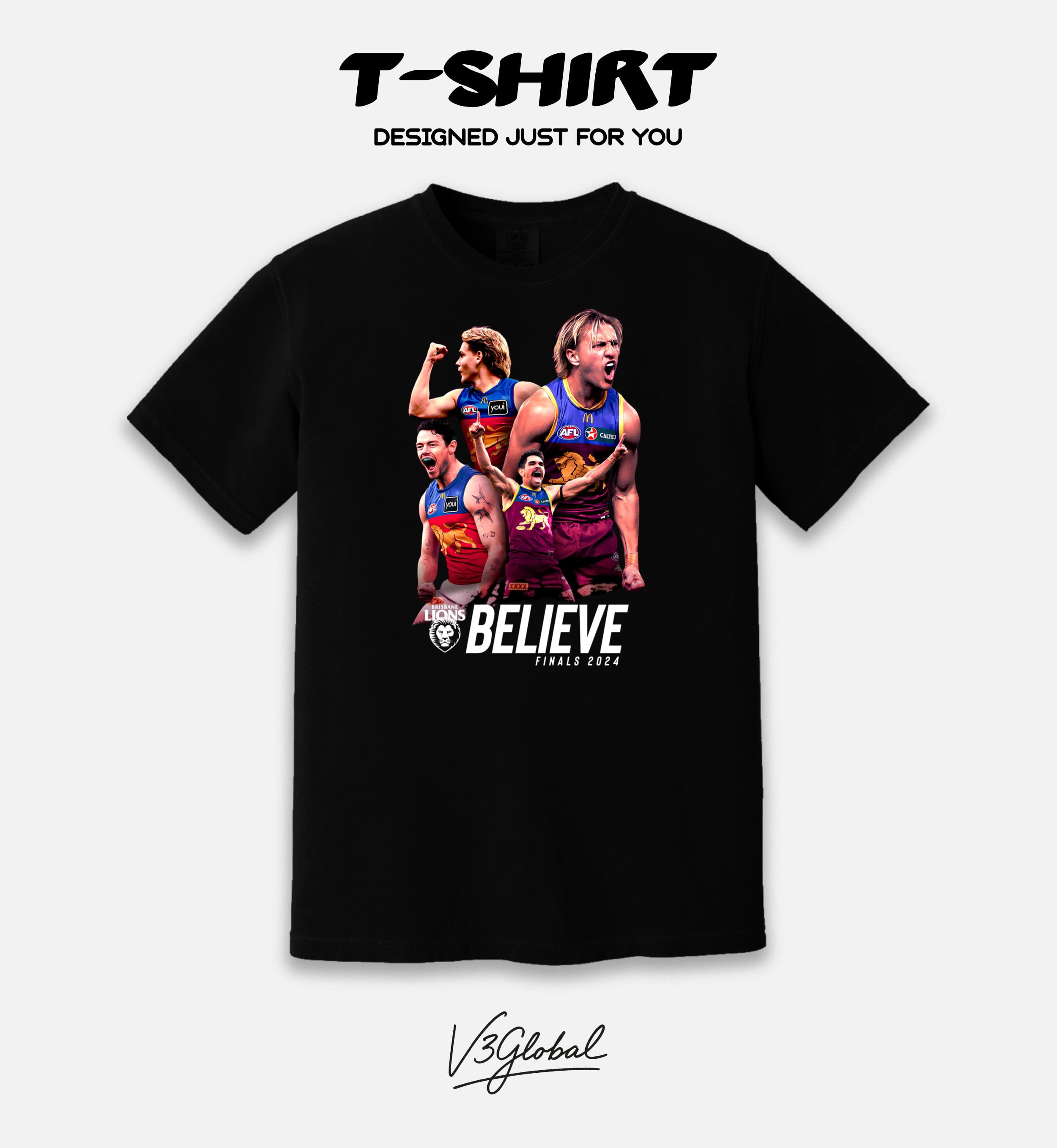 Brisbane Lions AFL Believe Finals 2024 Comfort Color T-Shirt Aussie ...