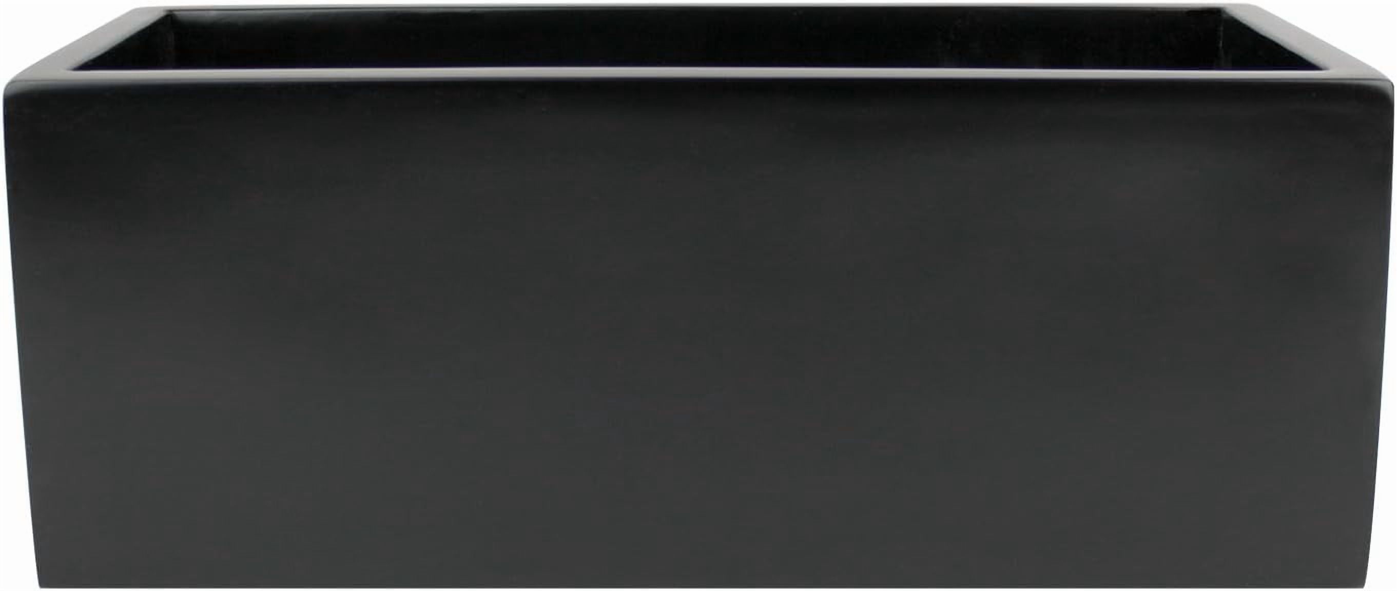 Brisbane Rectangle Fiberglass Planter Box (L:24" x W:8" x H:8", Matte ...