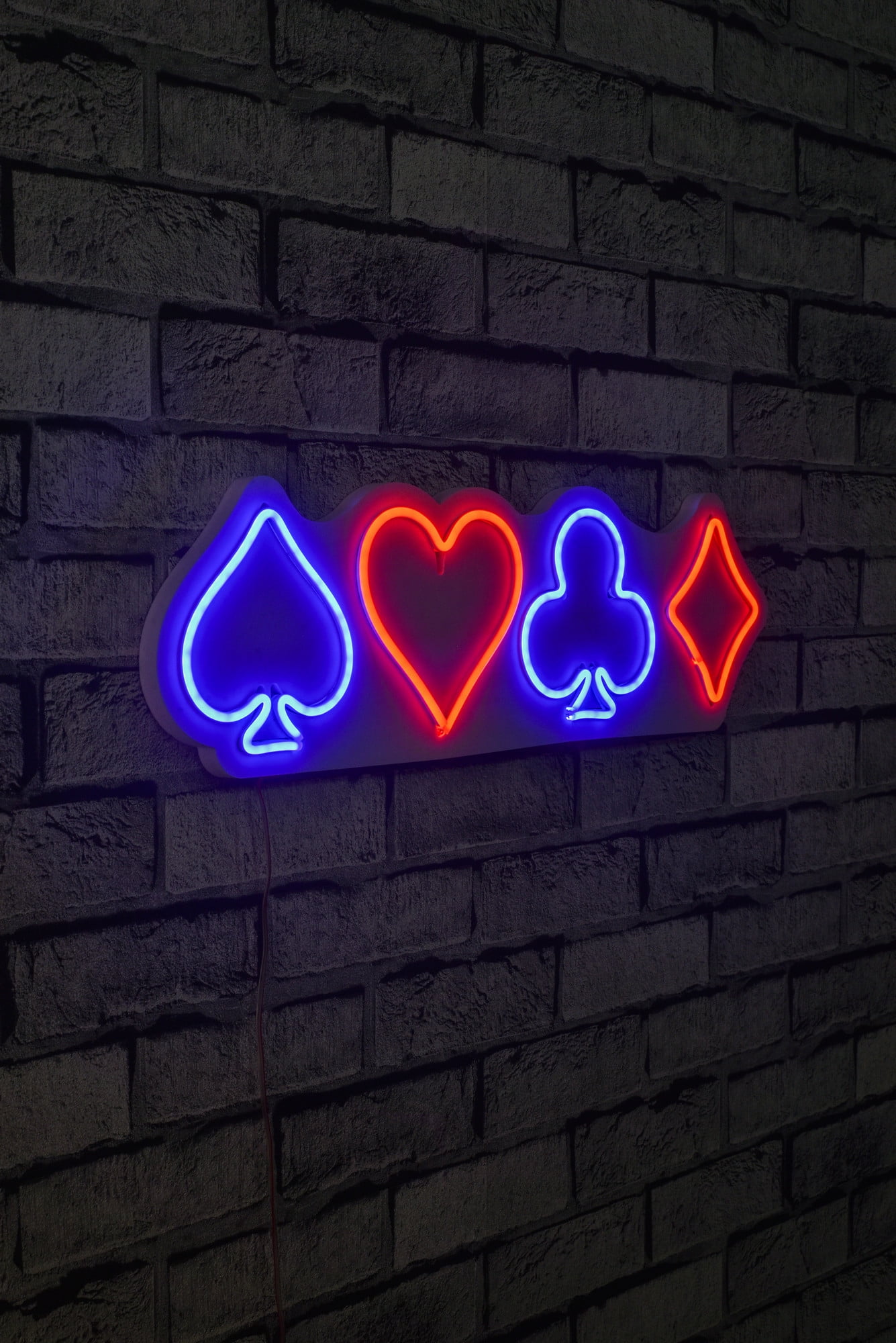 Briscambille Poker Neon Light, Glow Your Space with Multicolor Playing ...