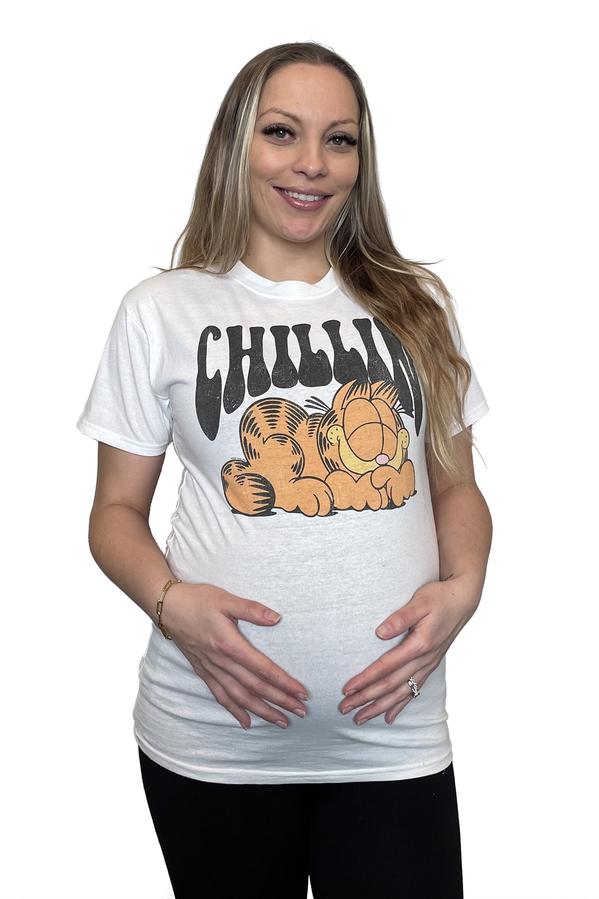 Brisco Brands Garfield Chillin Graphic Maternity Shirt - Walmart.com