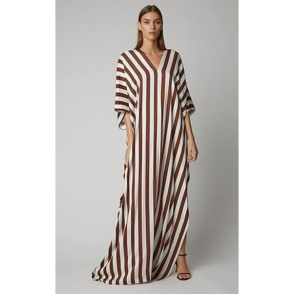 Brisha Creation_Modest Women's Soft Satin Silk Printed Kaftan,Party Wear, Luxury Silk Caftan ...