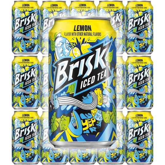 Brisk Iced Tea, Lemon, 12oz Cans (Pack of 15, Total of 180 Fl Oz ...
