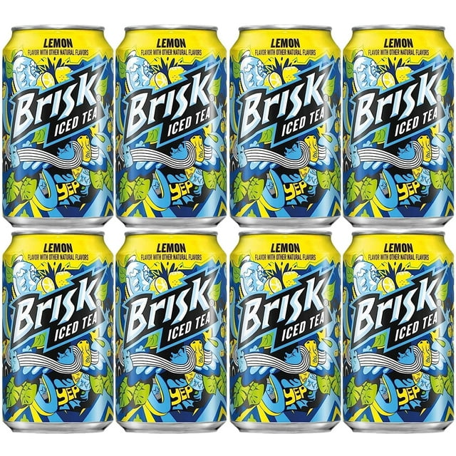 Brisk Iced Tea, Lemon, 12oz Cans (Pack of 8, Total of 96 Fl Oz ...
