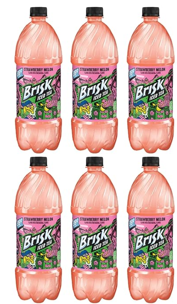 Brisk Iced Tea Strawberry Melon, 33.8 fl oz, 6 bottles - Walmart.com