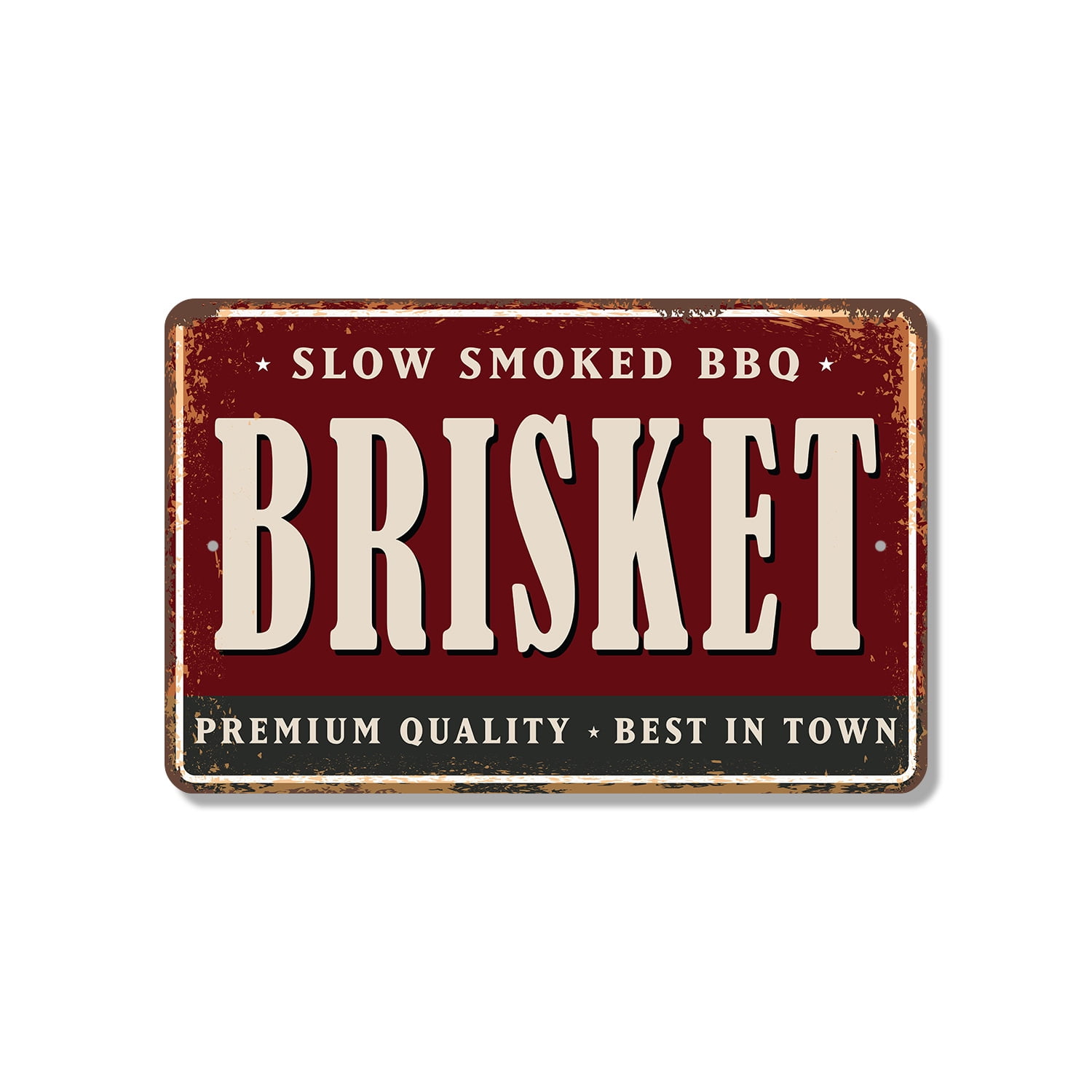 Brisket 13 Inch x 20 Inch Novelty Plastic Sign Low Slow Smoke Durable ...