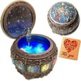 Briskfeel Vintage Music Box with Constellations Rotating Goddess LED ...