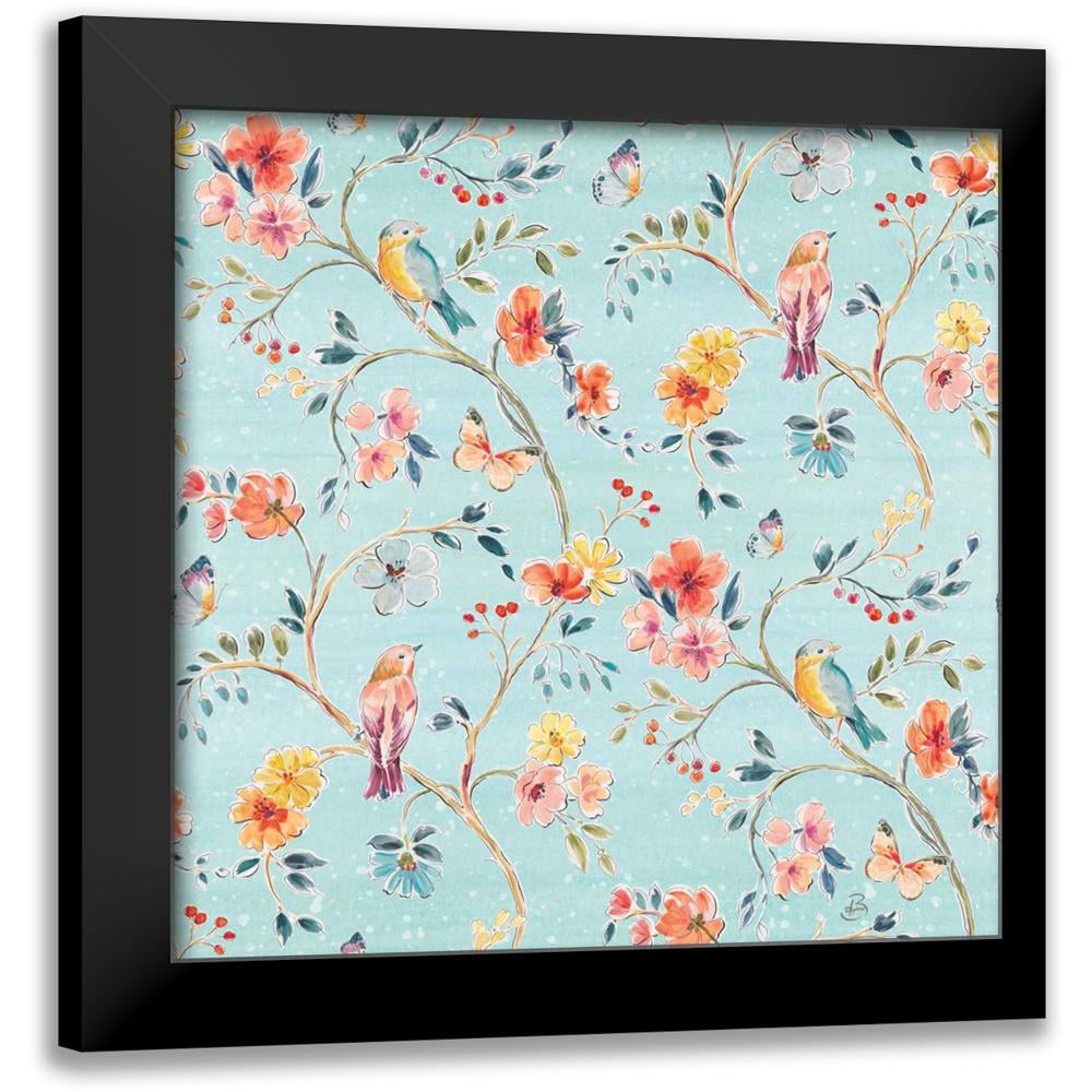 Brissonnet, Daphne 20x20 Black Modern Framed Museum Art Print Titled - Natures Bliss Pattern IB ...