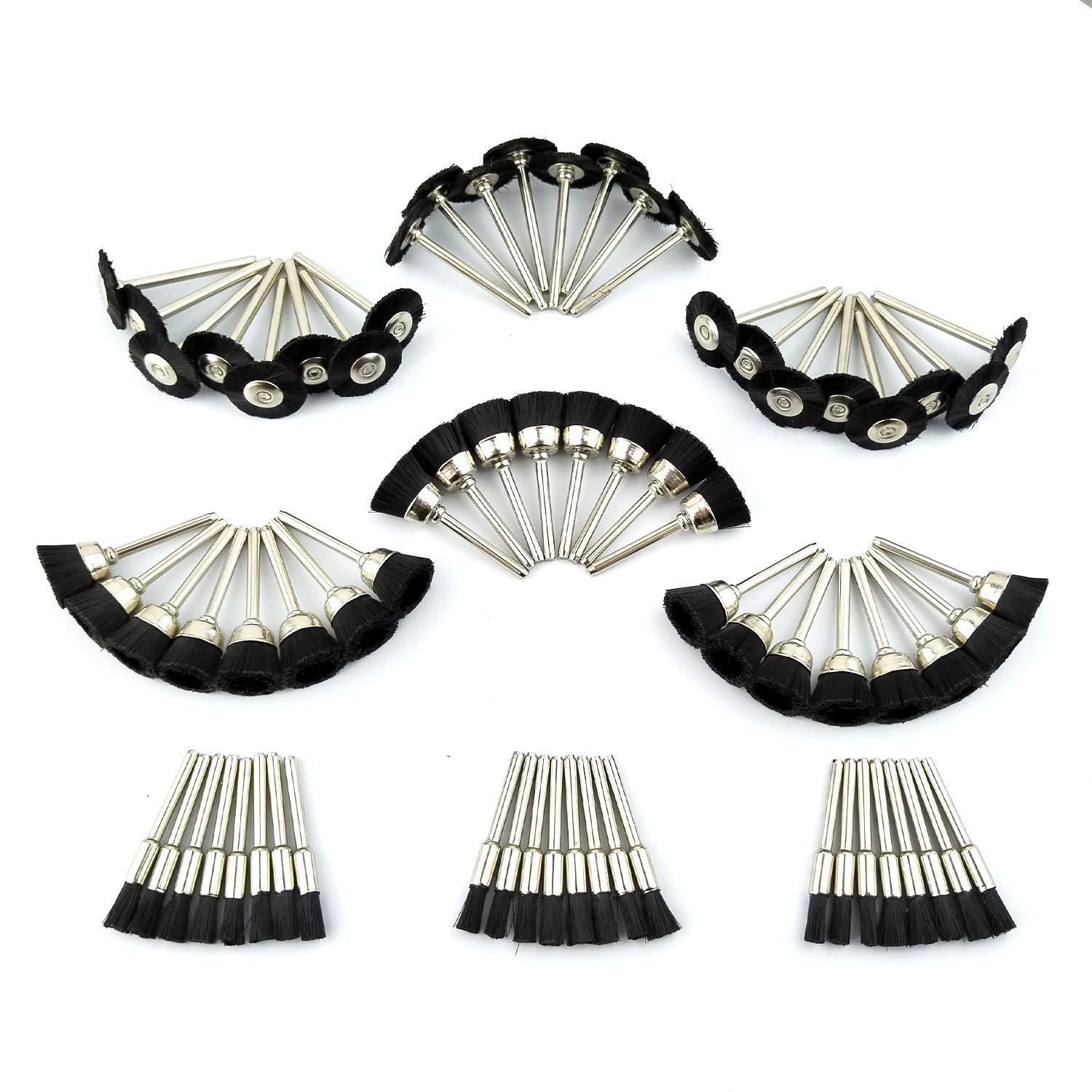 Bristle Brush Mini Nylon Brush for Dremel 72 Pack, Pen Brush Wheel ...