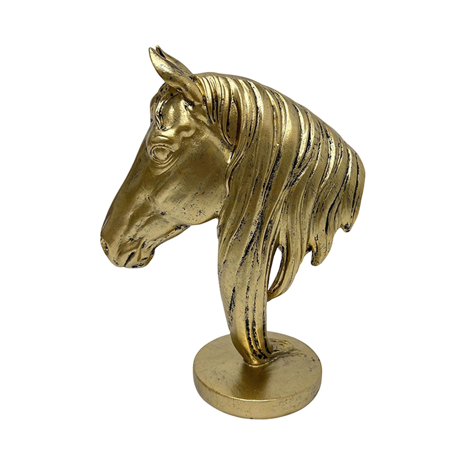 Bristle Horse Head Sculpture, Modern Resin Desk Ornament for Home ...