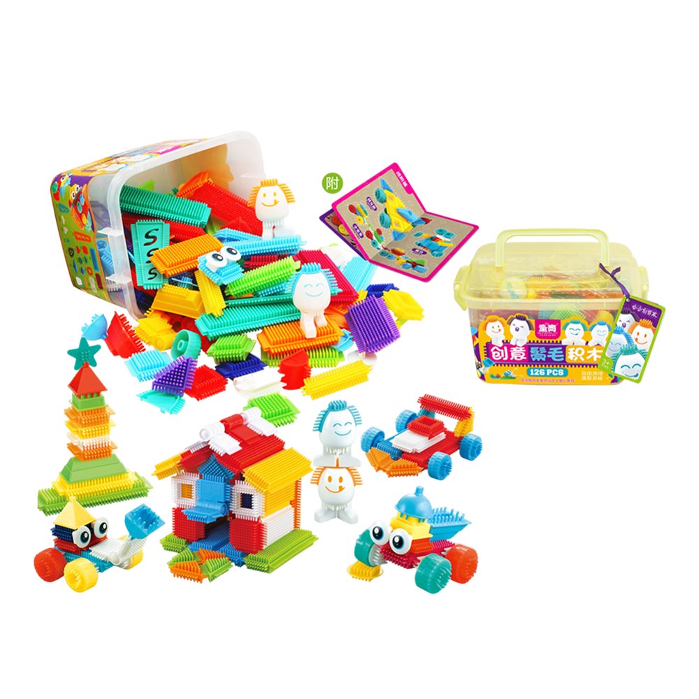 Bristle Shape Blocks Build and Play Fun Bricks Set for Boys Girls ...