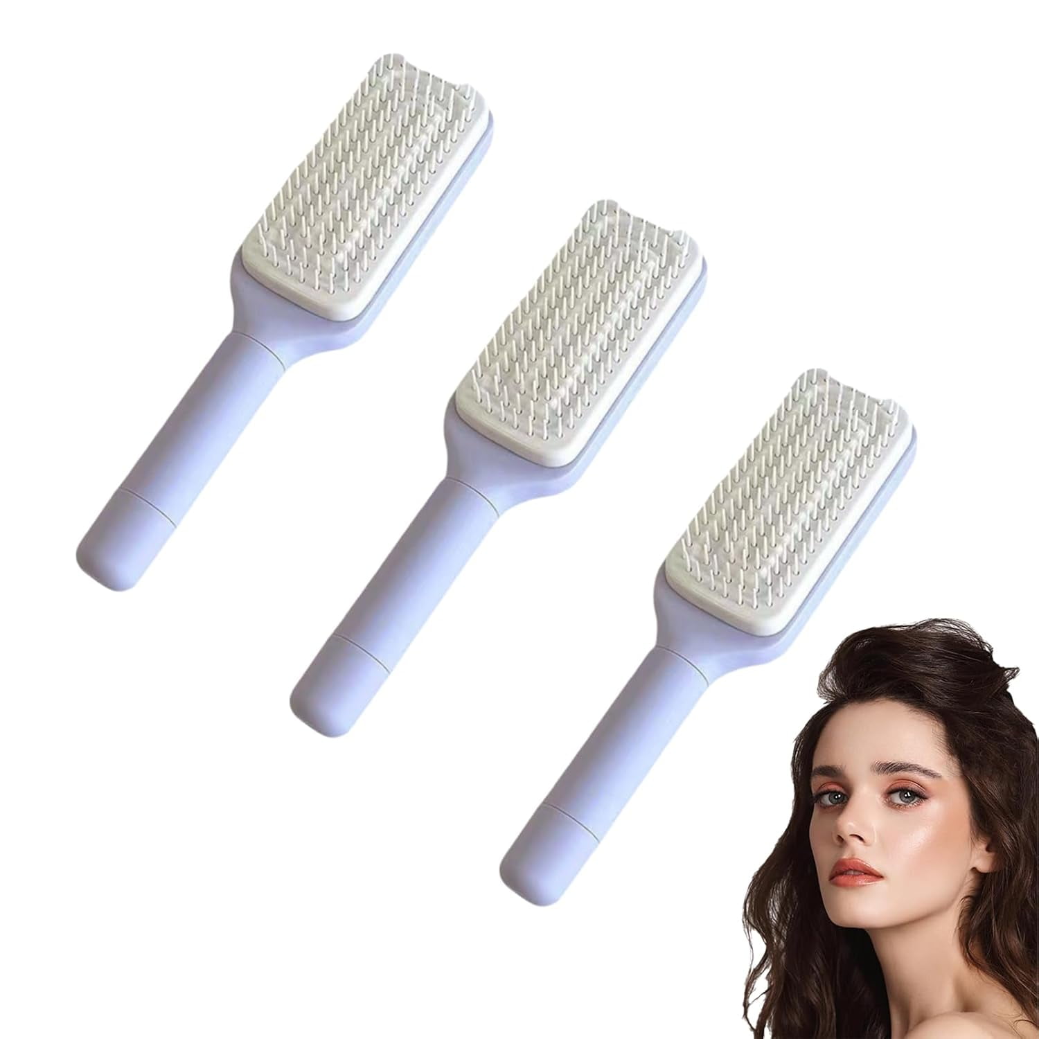 Bristleflex Brush, Bristleflex Hair Brush, Self-Cleaning Anti-Static ...