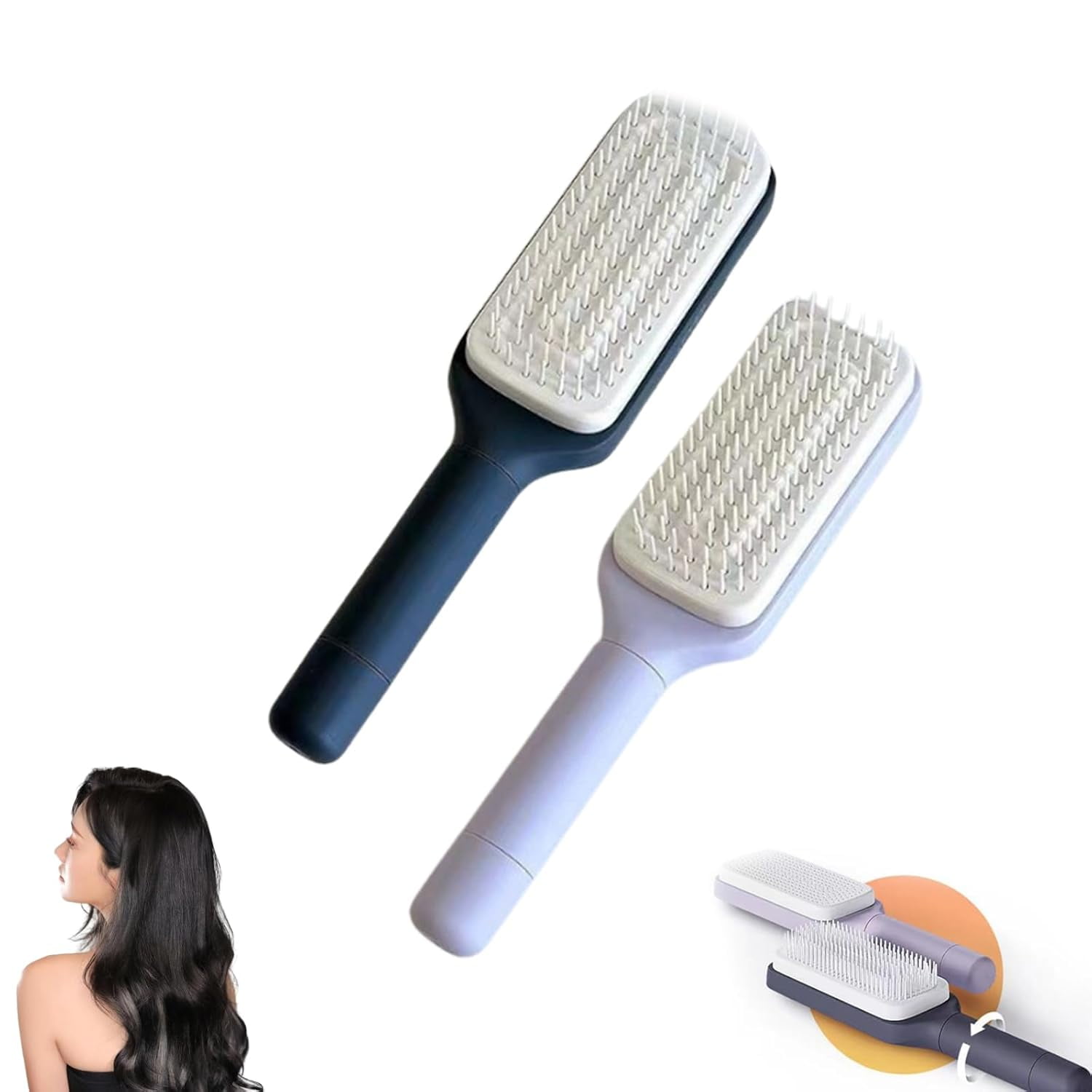 Bristleflex Brush, Bristleflex Hair Brush, Self Cleaning Hair Brush ...