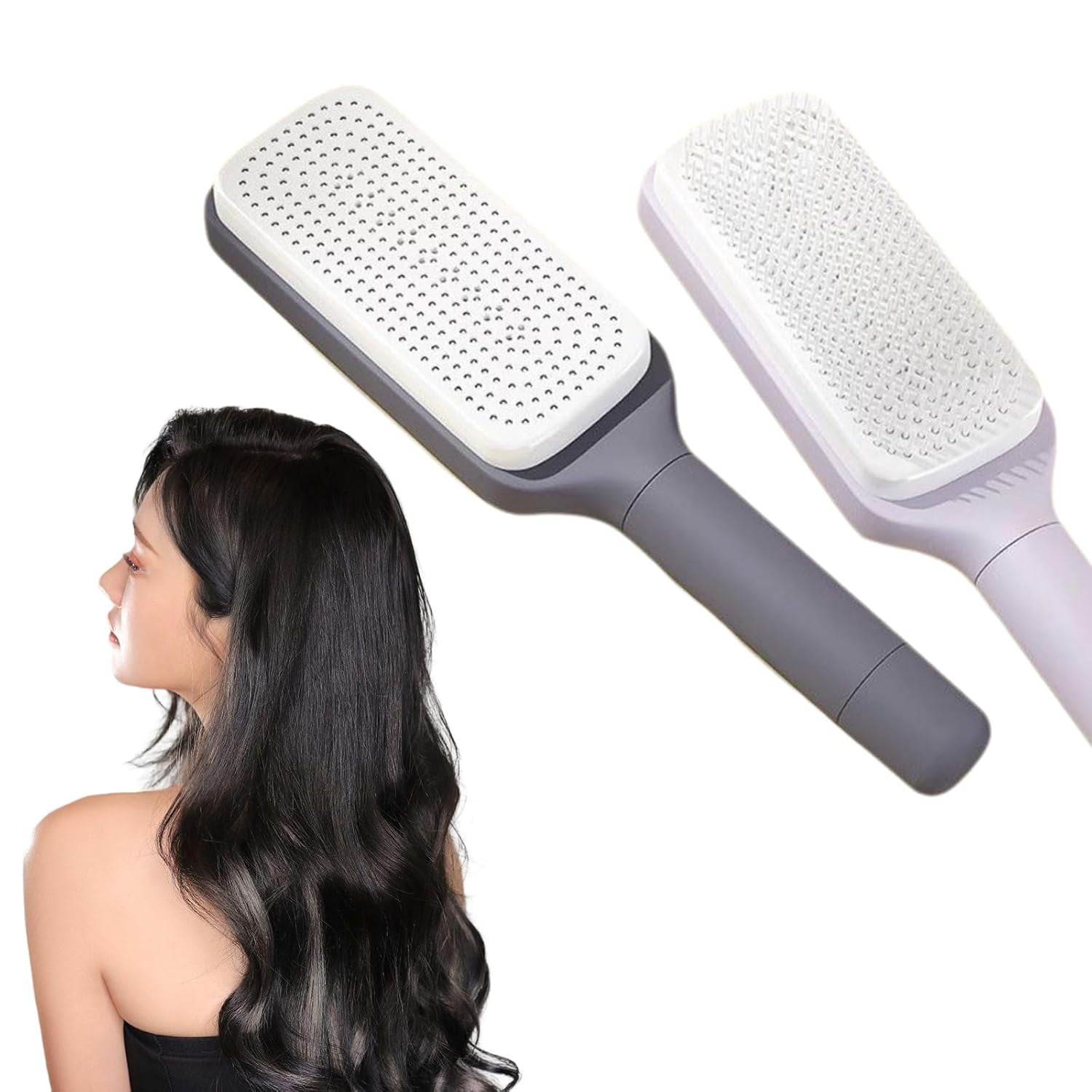 Bristleflex Hair Brush - Brush Master Self Cleaning Hair Brush, Easy ...