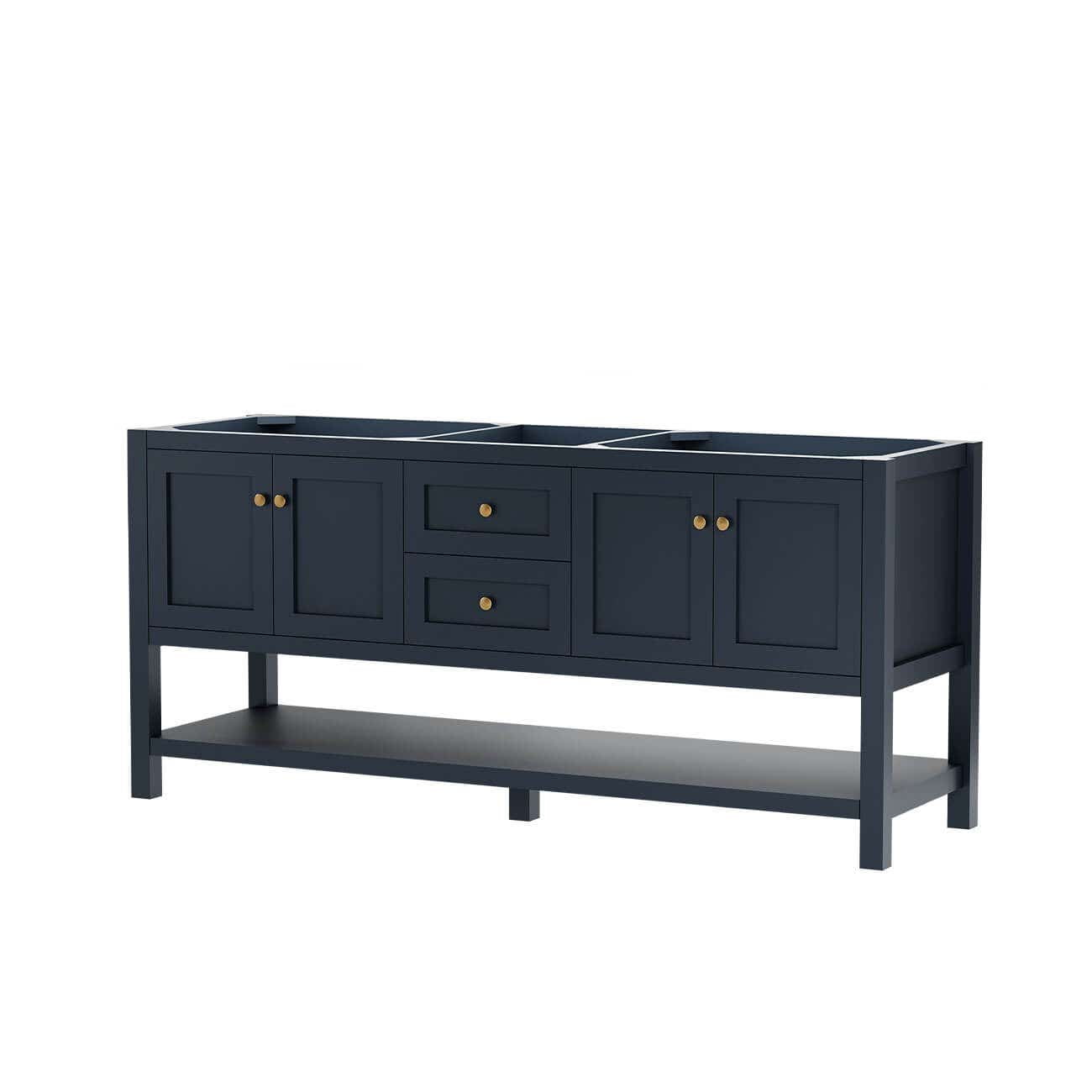 Bristol 72 Inch Modern Console Vanity Base - Navy - Walmart.com