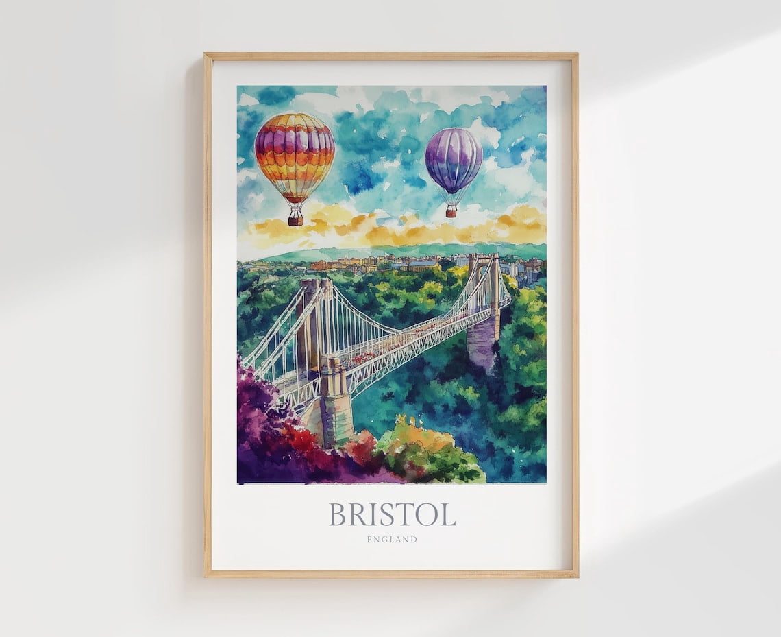 Bristol Poster England Wall Art Home Decor Travel Uk Poster, Unframed ...