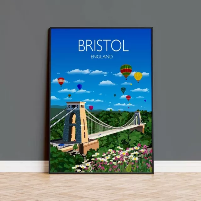 Bristol Travel Print Bristol Poster Bristol England Uk Travel Poster ...