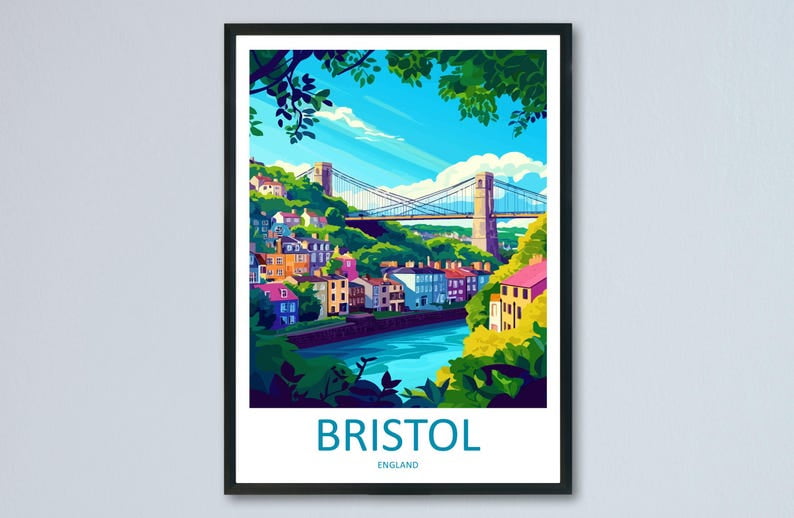 Bristol Travel Print - UK City Art for Urban Explorers - Walmart.com