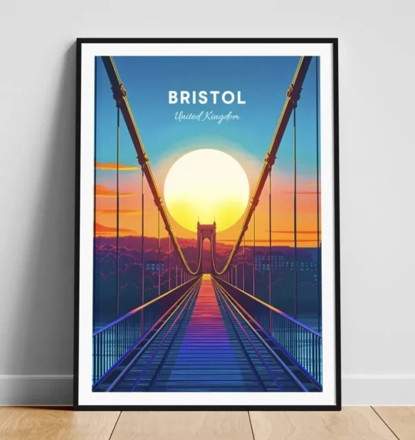 Bristol Travel Print - United Kingdom Wall Art, Bristol Poster, Uk ...